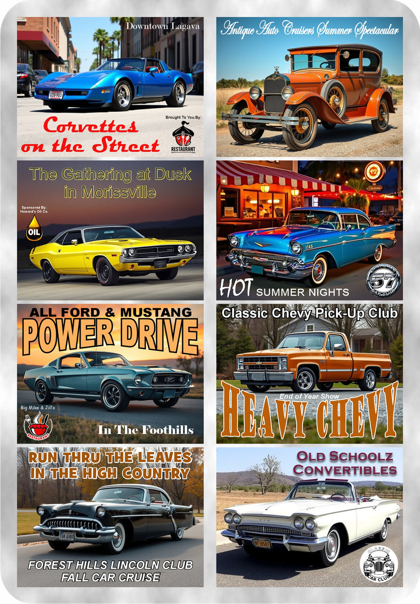 Custom Car Show Dash Plaques | Full Color Aluminum Printing – Chrome 57