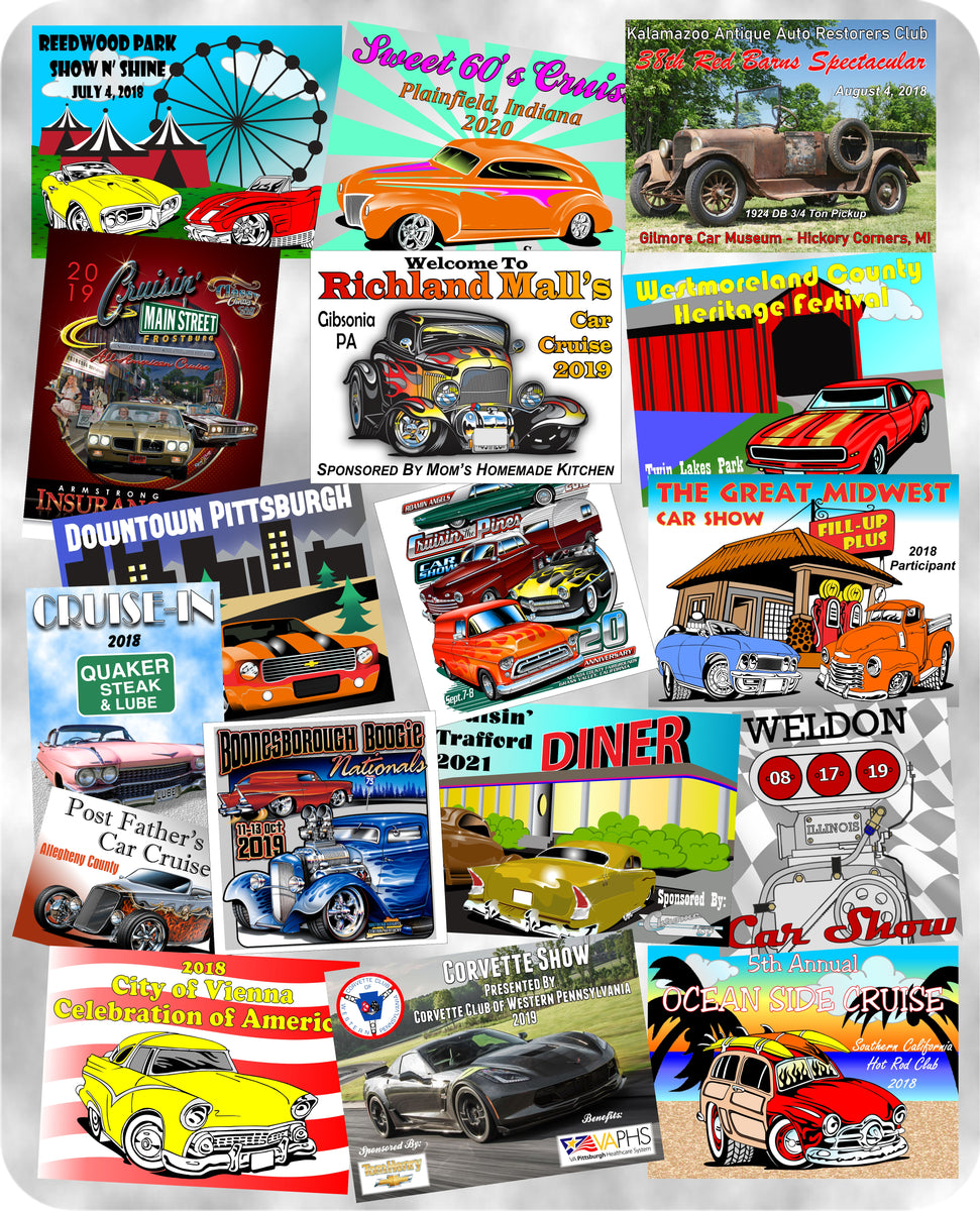 Custom Car Show Dash Plaques | Full Color Aluminum Printing – Chrome 57